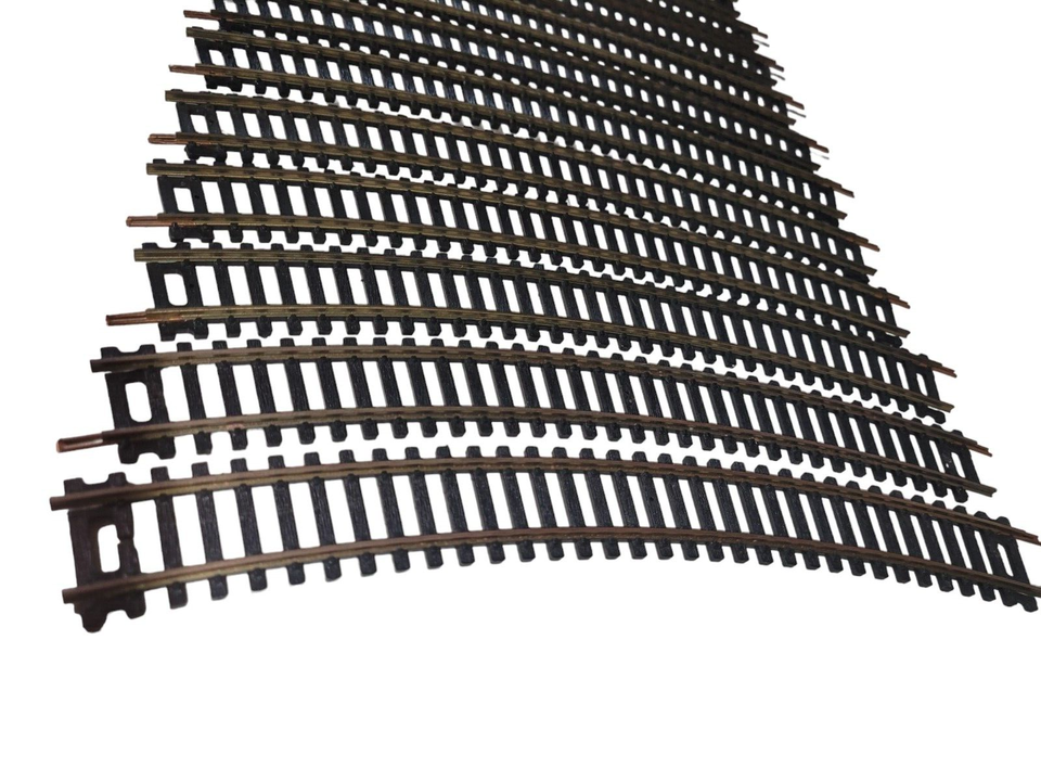 18" RADIUS CURVED HO SCALE BRASS RAIL TRACK - 12Pcs - MOSTLY BACHMANN ...