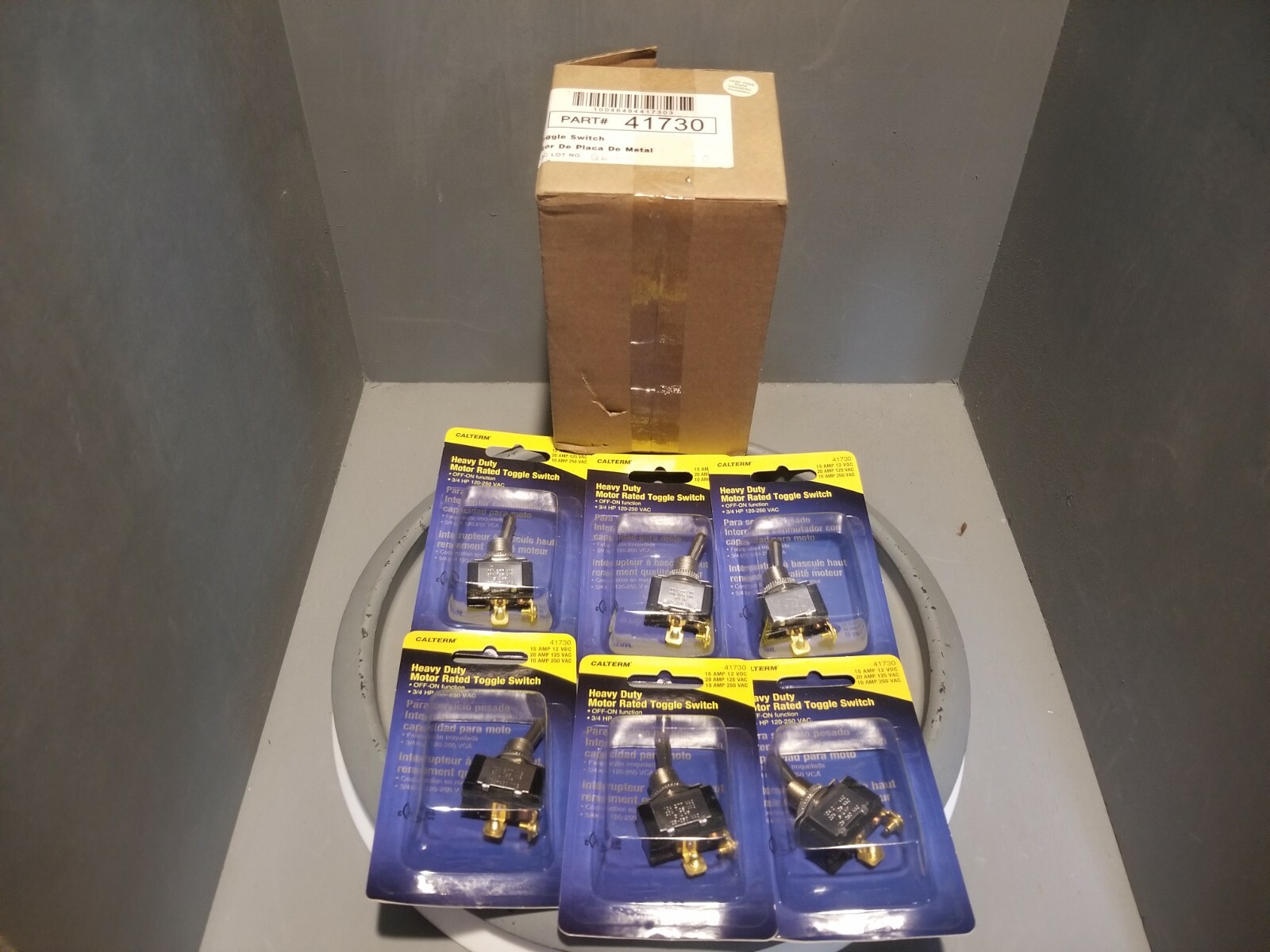 Box of 6 Calterm Heavy Duty Motor Rated Toggle Switch, 41730 | eBay