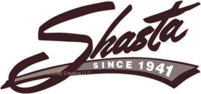 "Shasta since 1941" camper trailer RV sticker decal 32"x15" ANY colors ...