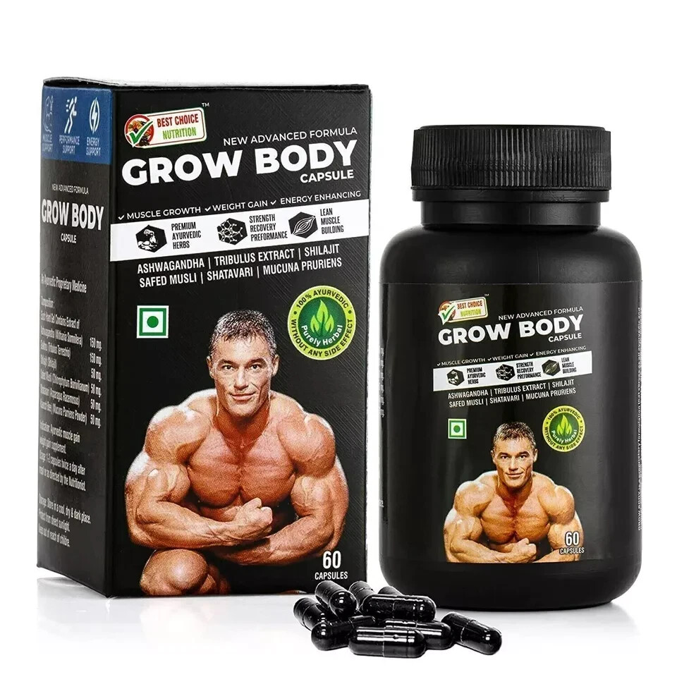 BODY GROW Fast Weight Gain Pills Muscle Gainer WEGHT GAIN (60 CAPSULES ...