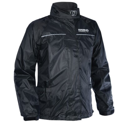 OXFORD RAINSEAL MOTORCYCLE CYCLE MTB WATERPROOF OVER JACKET COAT BLACK ...
