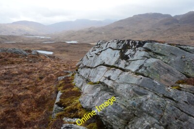 Photo 6x4 Summit, Carn Ruairidh Strathan/NG9338 A rock outcrop at the ...