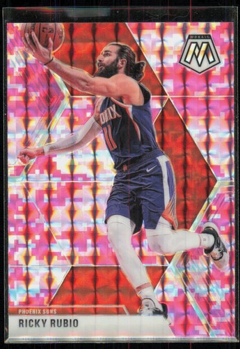 2019-20 Panini Mosaic Ricky Rubio Phoenix Suns #158 Pink Camo Prizm ...