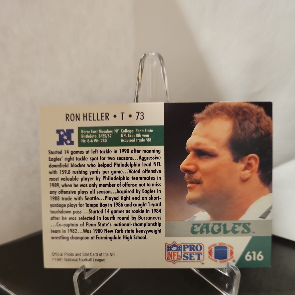 Pro Set Ron Heller 1991 Football Card #616 Philadelphia Eagles | eBay