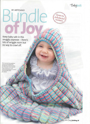 2 Knitting patterns - baby papoose in DK and ladies short sleeved top ...