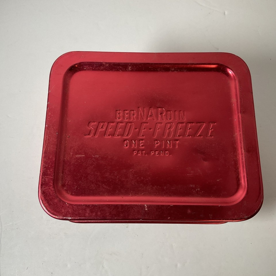 2 Vintage Red BerNarDin Speed-E-Freeze One Pint Aluminum Freezer ...