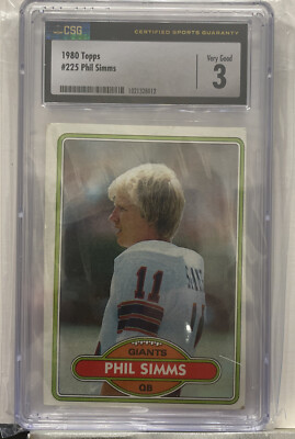 1980 Topps # 225 Phil Simms RC Rookie CSG 3 | eBay