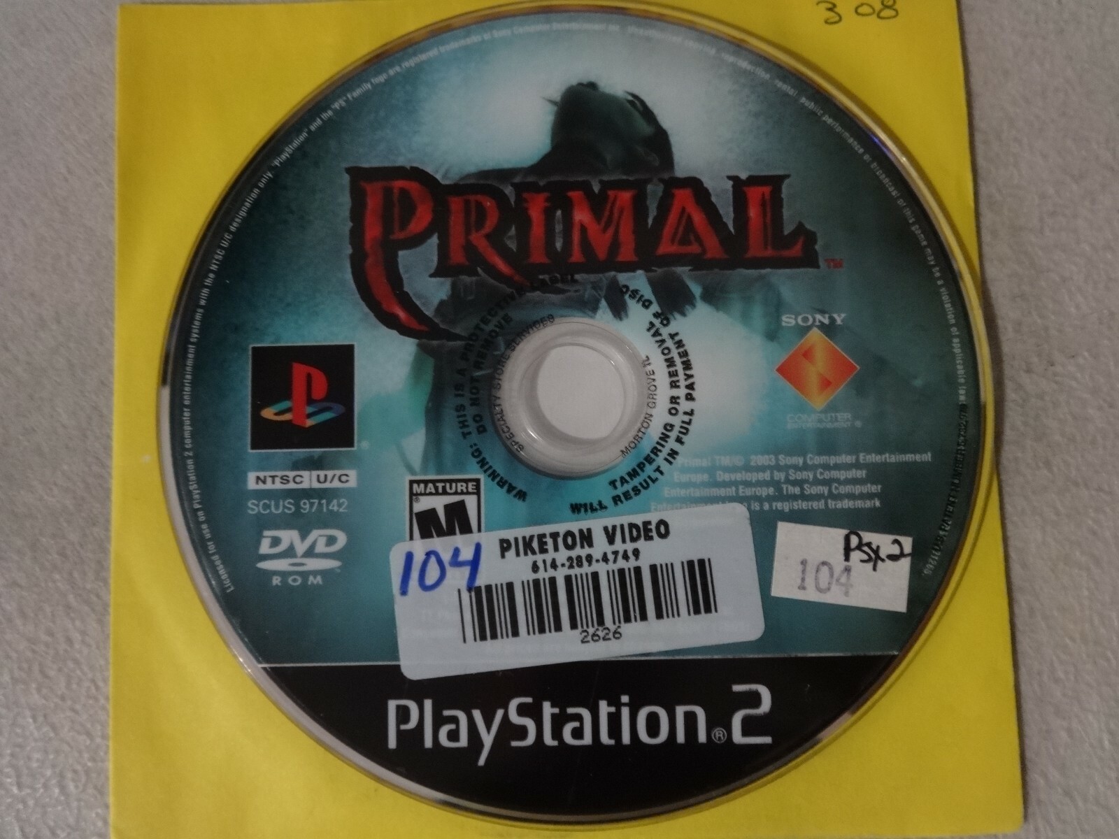 Primal Sony Playstation 2 PS2 Game Disc Only Free Ship | eBay