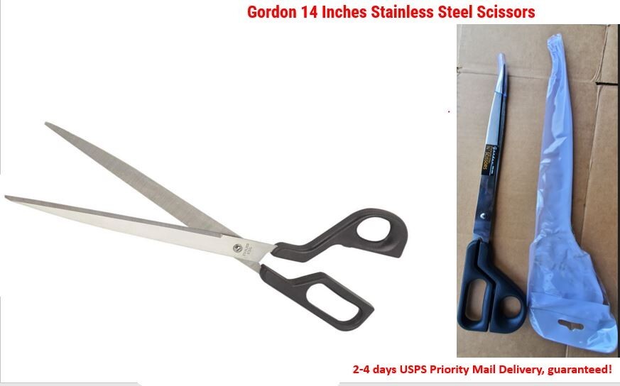 Gordon 62506 Extra Long Scissors Shears Stainless Steel 14" Overall ...