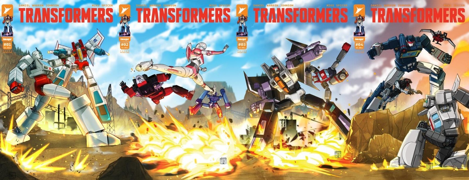 TRANSFORMERS 1 2 3 4 3RD PRINT PAREL CONNECTING SET NM IMAGE COMICS | eBay