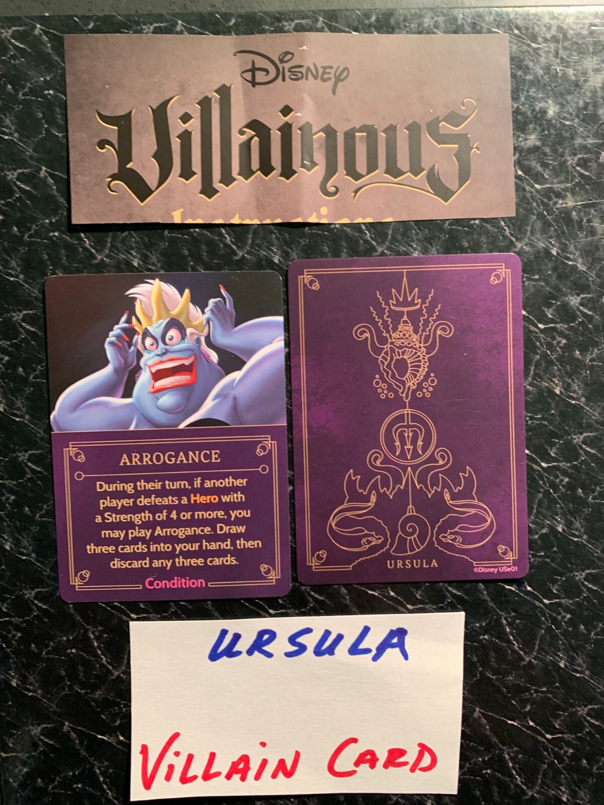 Disney Villainous Ursula ARROGANCE Villain CARD Condition Card 2018 ...