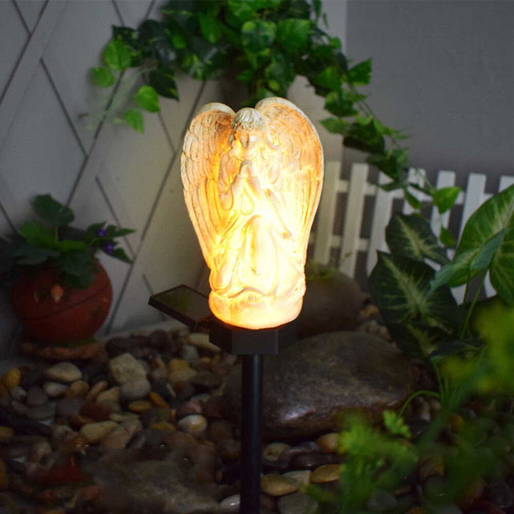 Solar Angel Decorative Light Resin IP55 Lawn Lamp (White Angel Ground ...
