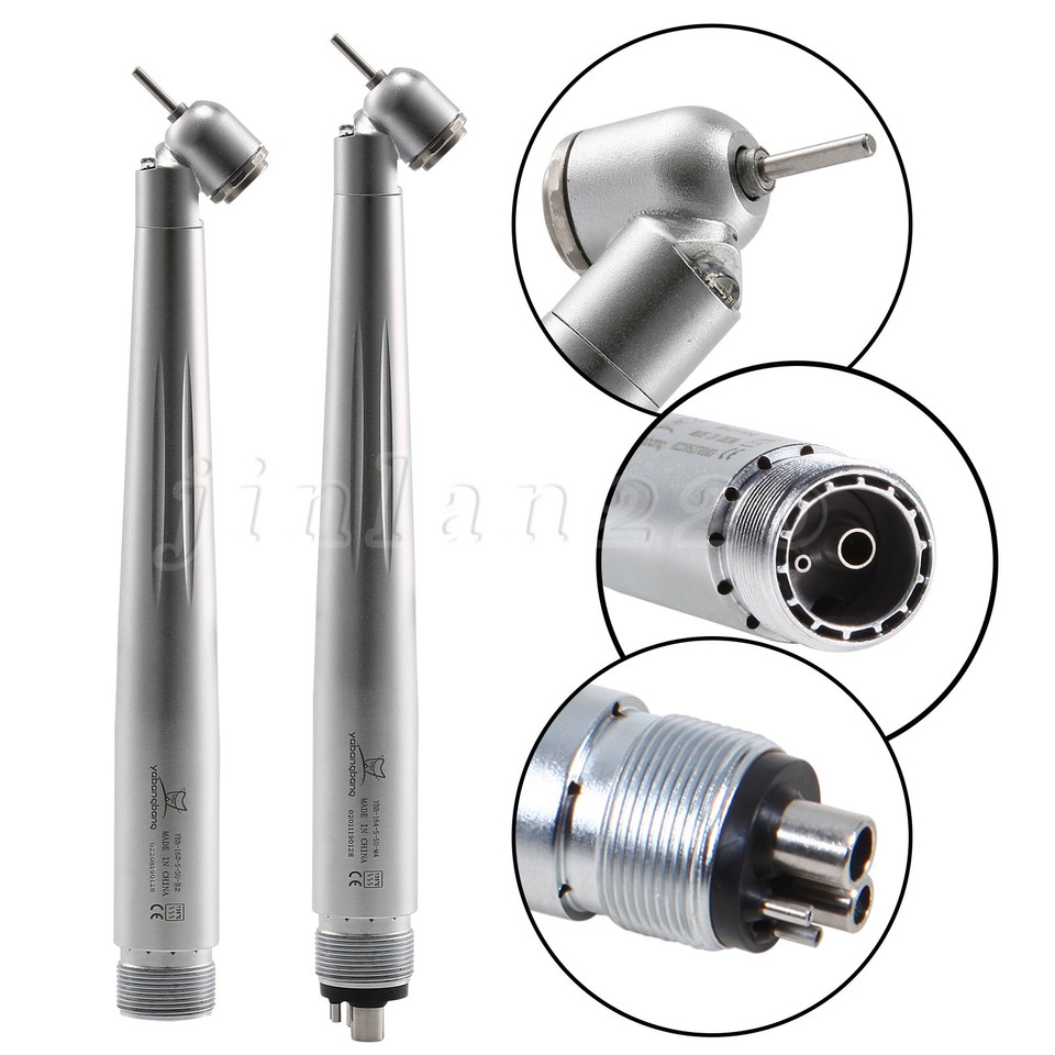 Dental 45 Degree Surgical High Speed Handpiece Led E-generator Push 2/4 ...