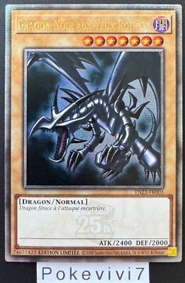 Carte YU-GI-OH! DRAGON NOIR AUX YEUX ROUGES TN23-FR003 QCSR NEUF | eBay