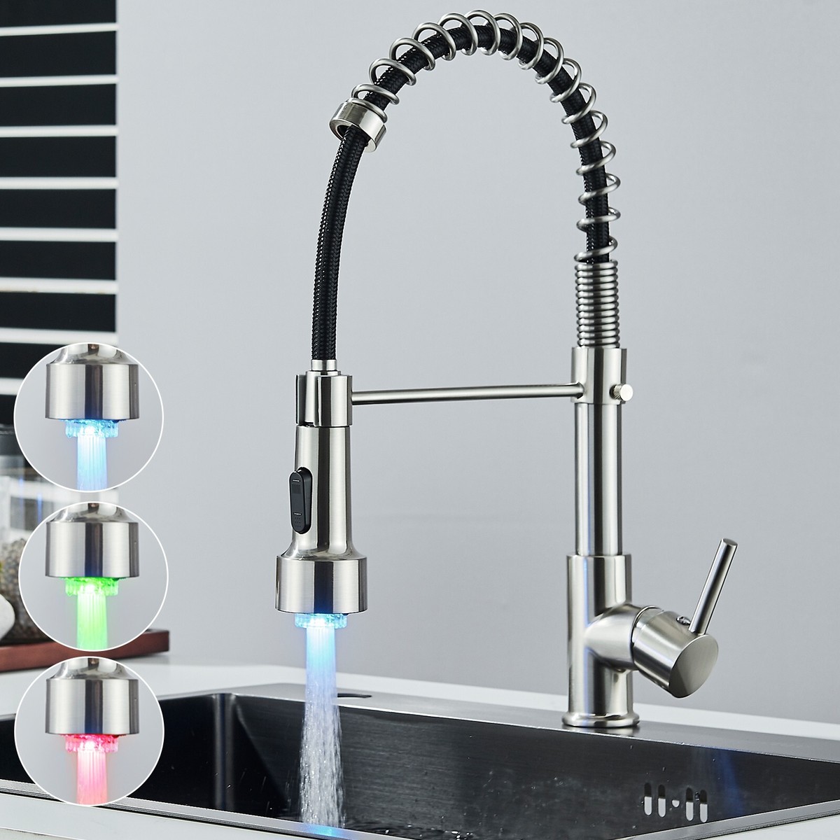 Lighted Kitchen Faucets Touch Facet Snapklik.co : Touchless LED Light