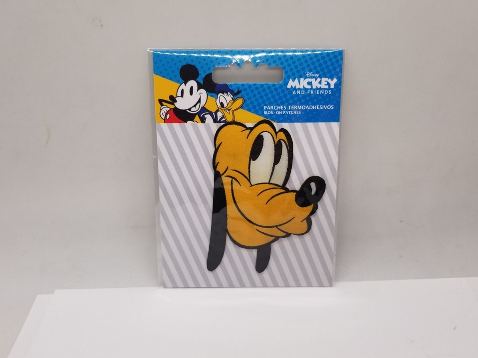 Disney Iron-On Patch: Pluto Head Looking Upward & Smiling New Free Shipping | eBay