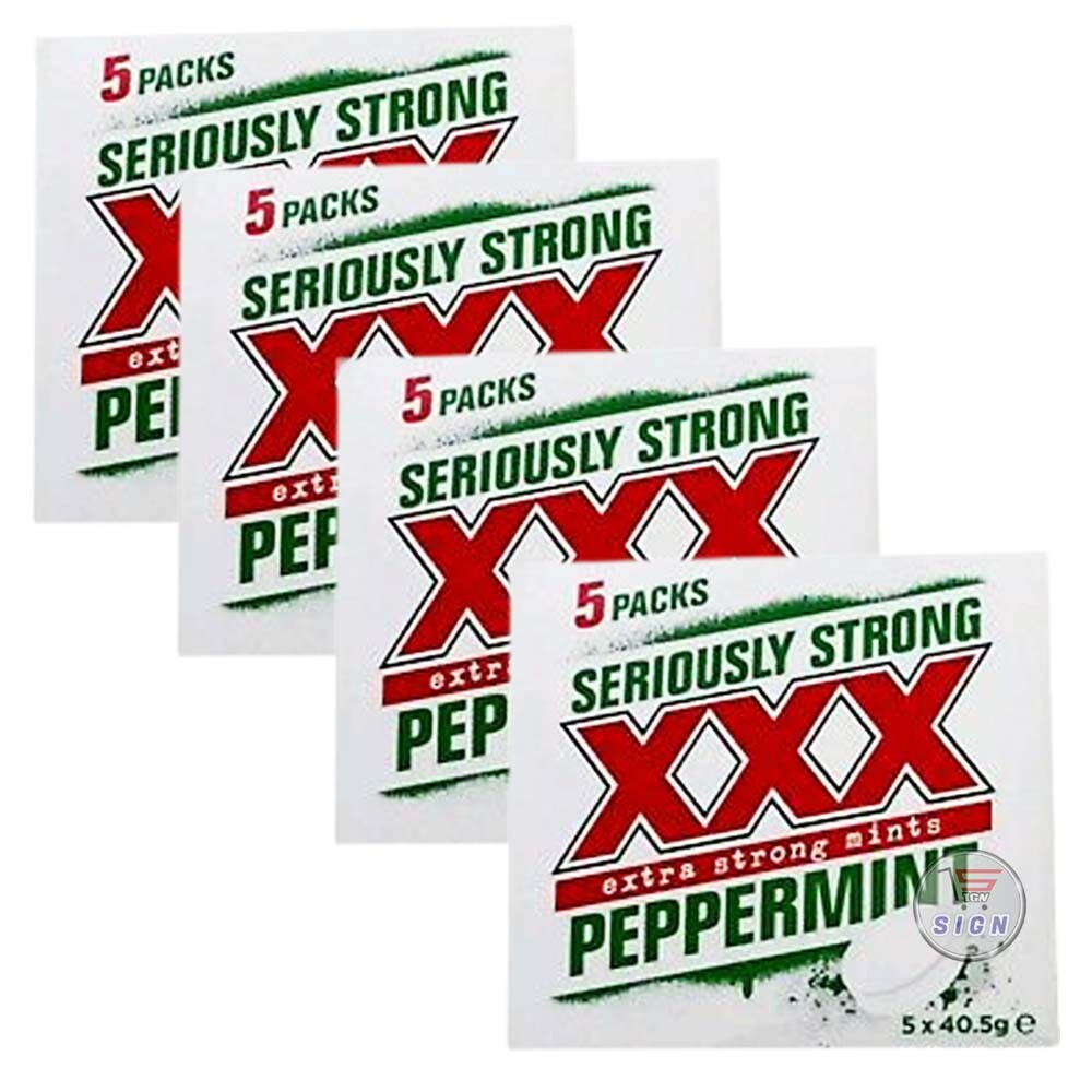 SERIOUSLY STRONG XXX EXTRA MINTS 202.5g - ROLLS PEPPERMINT FLAVOUR ...