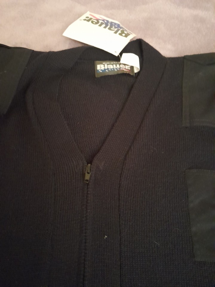 Blauer Commando 207 Zip Front Sweater, Police Uniform 2XL, Reg, Dark ...