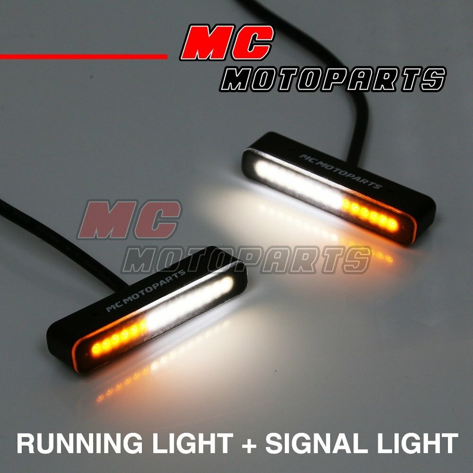 Front LED Turn Signal Front Assistant Light For Motorcycle | eBay