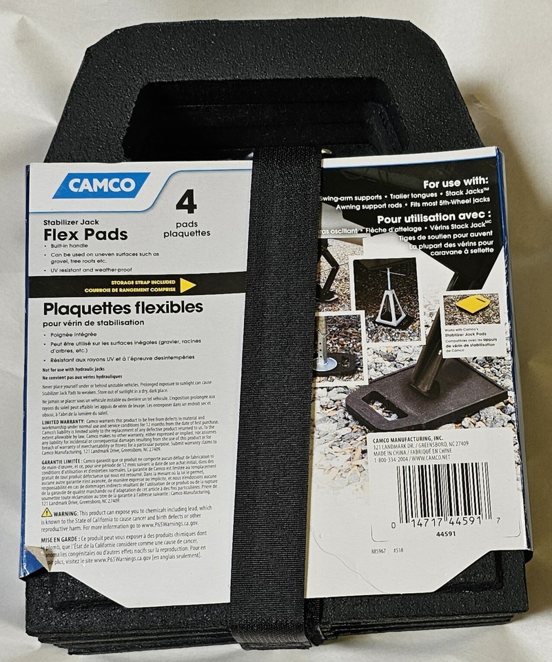 Camco 44591 Stabilizer Jack Pads - Rubber - 6.2 x 6.2 *4-Pack | eBay