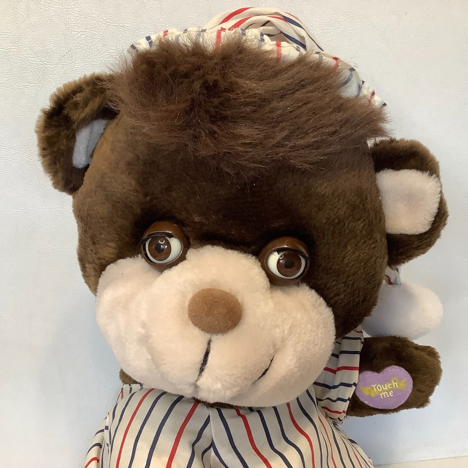 Vintage Fisher Price Sleepy Time Bedtime Bear Plush Animal Boy 16" NO ...