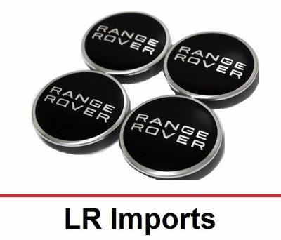 Range Rover Wheel Center Hub Caps - Black and Polished Chrome LR027409 ...