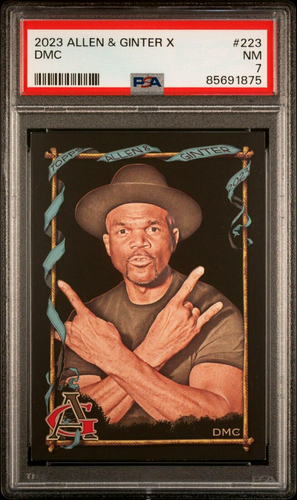 2023 Topps Allen & Ginter X RUN DMC Rookie Card 223 RC PSA 7 NM Rapper ...