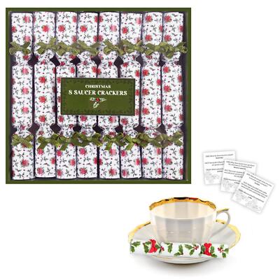 8 x Luxury Miniature Crackers Breakfast Afternoon Tea Saucer Cracker ...