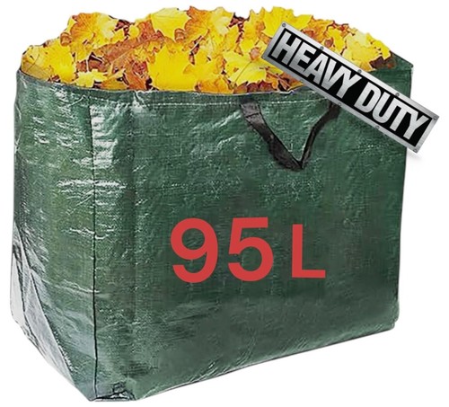 95L Garden Waste Bags Heavy Duty Large Refuse Storage Sacks Strong ...