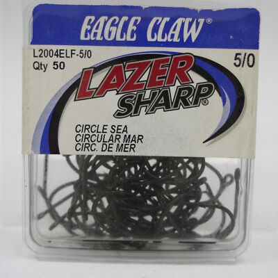 Eagle Claw Lazer Sharp L2004ELU Billfish Fish Hooks Size 5/0 | eBay