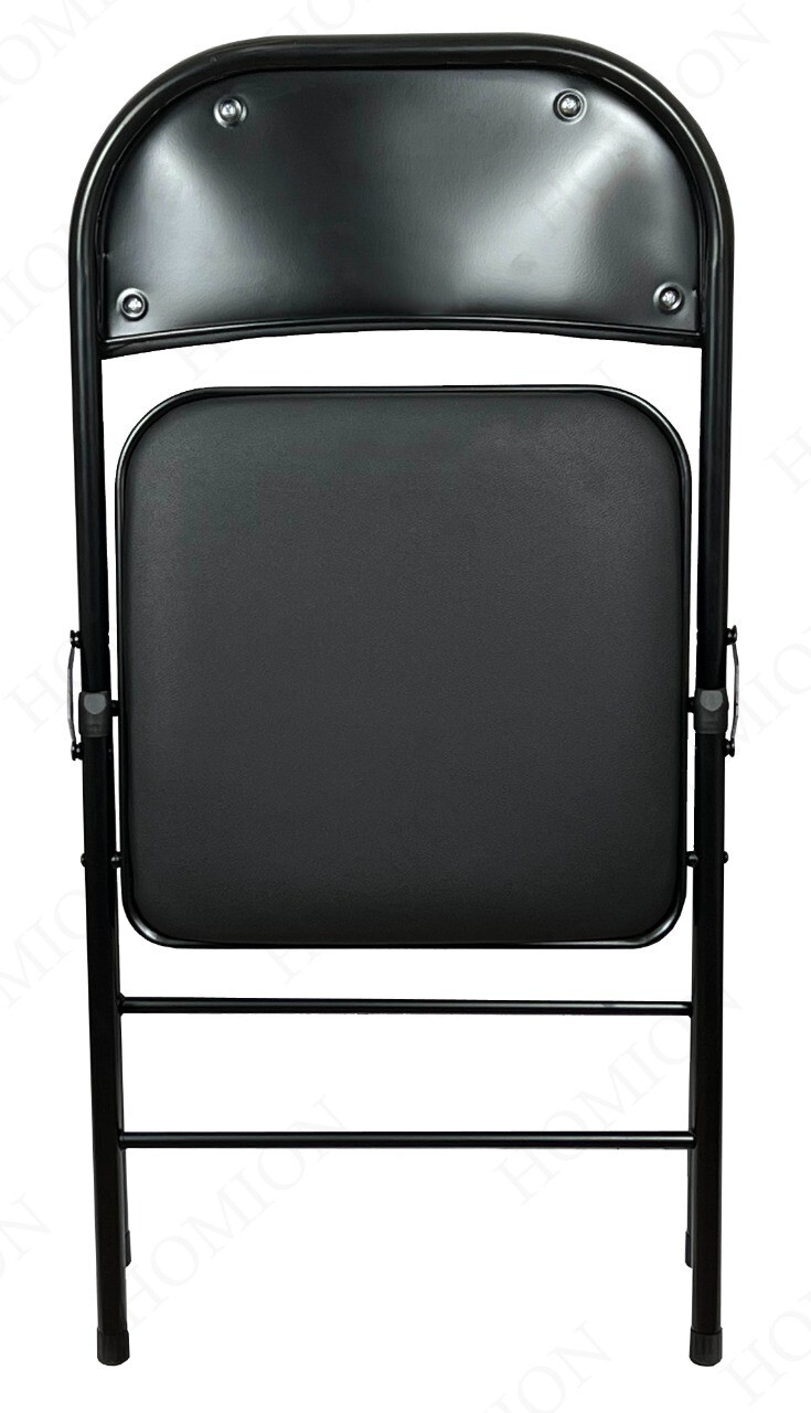 Folding Metal Chair Multi Functional With Soft Padded Black Seat Home ...