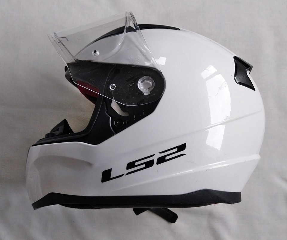 Motorcycle Helmet - LS2 Rapid - White Full Face Helmet - Very Little ...