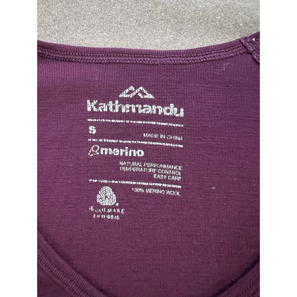 Kathmandu 100% Merino Wool Wome's Baselayer Long Sleeve Women's Small ...