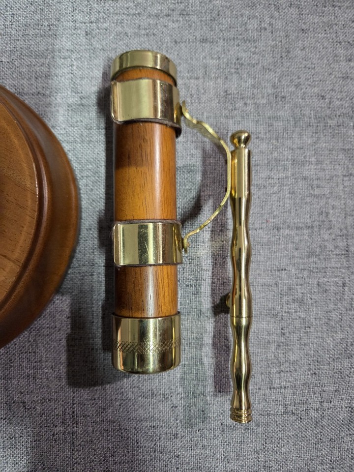 Double Wheel Kaleidoscope Brass and Wood with Music Box For Parts | eBay