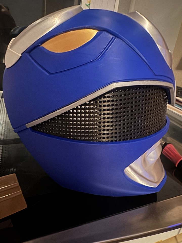 Mighty Morphin Power Rangers BLUE Ranger Helmet Cosplay Wearable | eBay
