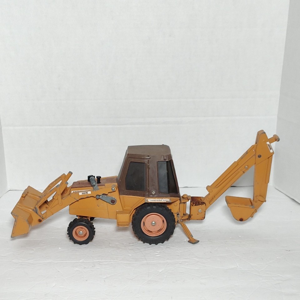 VINTAGE ERTL CASE 580E CONSTRUCTION KING LOADER BACKHOE 1:16 SCALE MADE ...