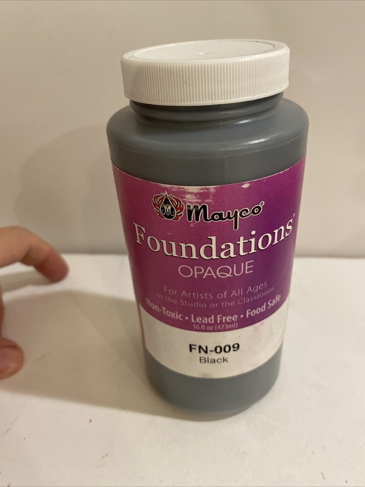 Mayco Foundations Opaque Lead Free Glaze 16 fl oz FN-009 Black | eBay