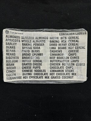 Tupperware Container Labels Modular Mates Food Storage Canister Sticker ...