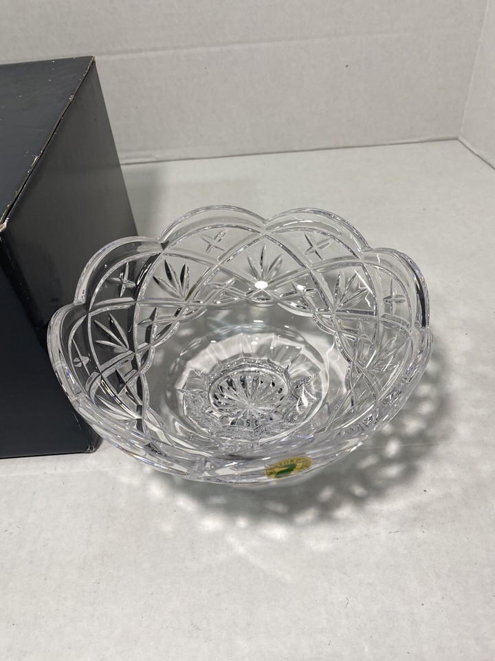 NEW Waterford Crystal CULLEN Crystal Footed Bowl 6" Scalloped Edge ...