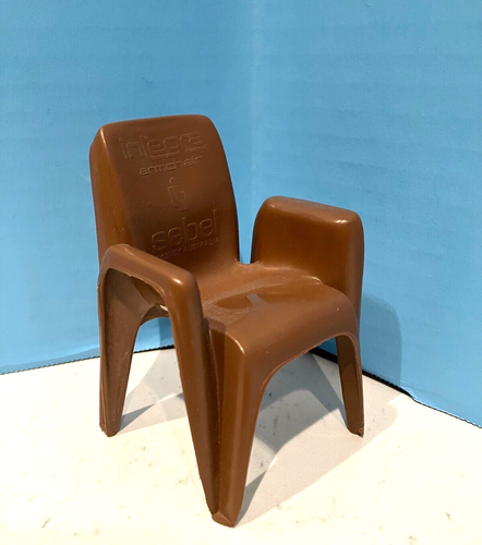 VTG. NORIX GROUP SALESMAN SAMPLE INTEGRA PLASTIC SEBEL CHAIR COL:COFFEE ...