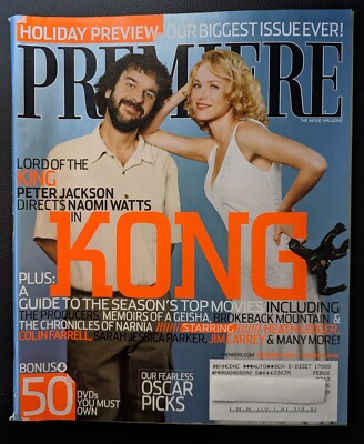 PREMIERE magazine Dec 2005/Jan 2006 NAOMI WATTS King Kong, Heath Ledger ...