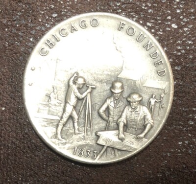 1833 Chicago Founded, Pewter Medal History of America Danbury Mint | eBay