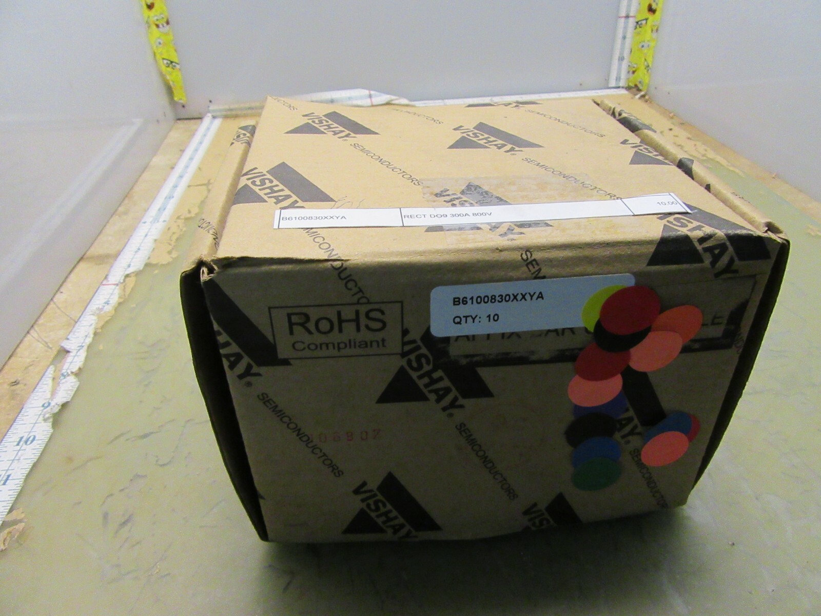 box of 10x vishay b6100830xxya do9 300a 800v rectifier diodes [4*C-12 ...