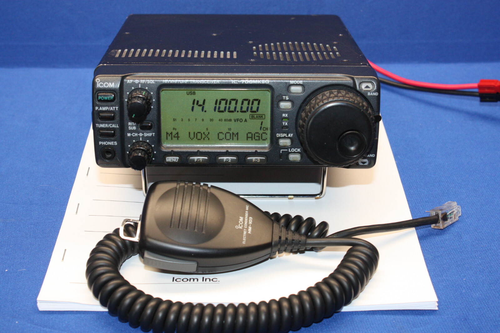 Icom IC-706MKIIG HF/6M/2M/70CM HF/6 100W All Mode Mobile Transceiver sn ...