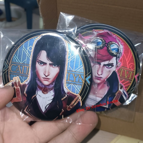 7Pcs/Set Anime Arcane：League of Legends Series Badge Decor Pendant Gift ...