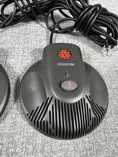 2 x Polycom SoundStation VTX 1000 / IP 6000 Microphone 2201-07155-601 w ...