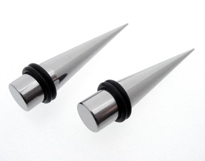 PAIR OF 2G S. STEEL EXPANDERS PLUGS BODY JEWELRY | eBay