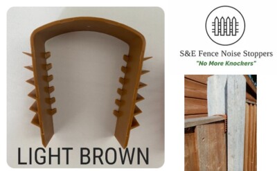 THE ORIGINAL FENCE NOISE STOPPERS (BAG of 12) *LIGHT BROWN* - STOPS ...