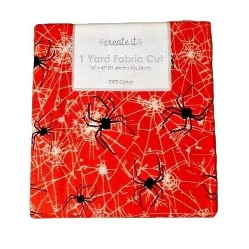 Spider Web Sewing Fabric Orange Pre-Cut 36 x 42-in Apparel Quilt ...