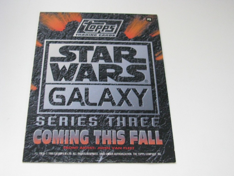 Star Wars Galaxy Series 3 Promo Card P3 Darth Vadar Topps Cards 1996 | eBay